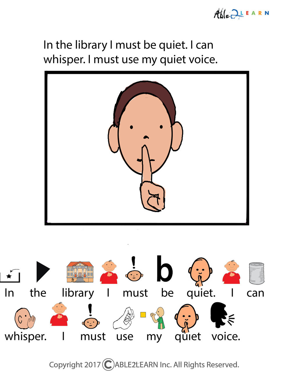 Free I Can Go To The Library Social Story