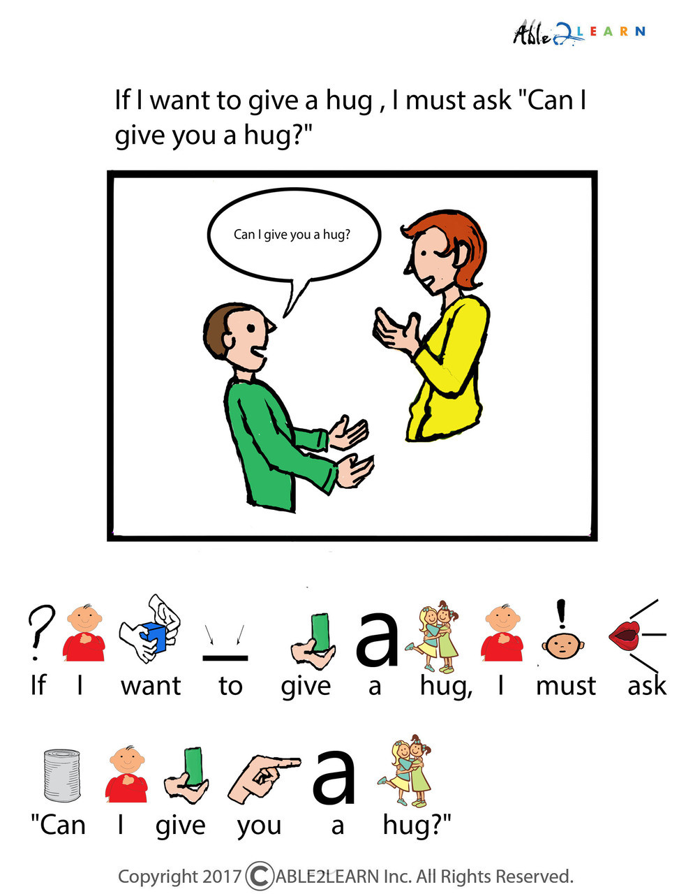 Free When Can I Touch Social Story