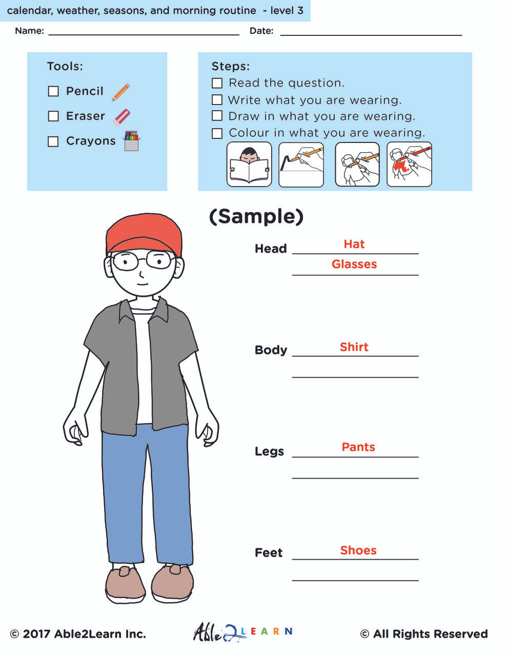 Free Morning Calendar: Days of Week, Months, Seasons and More : Free ...