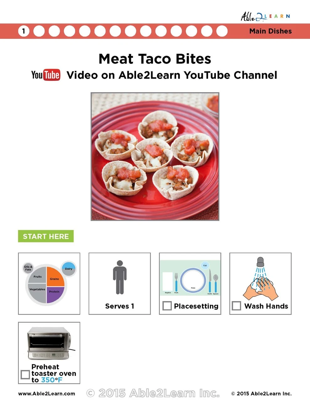Meat Taco Bites Visual Recipe