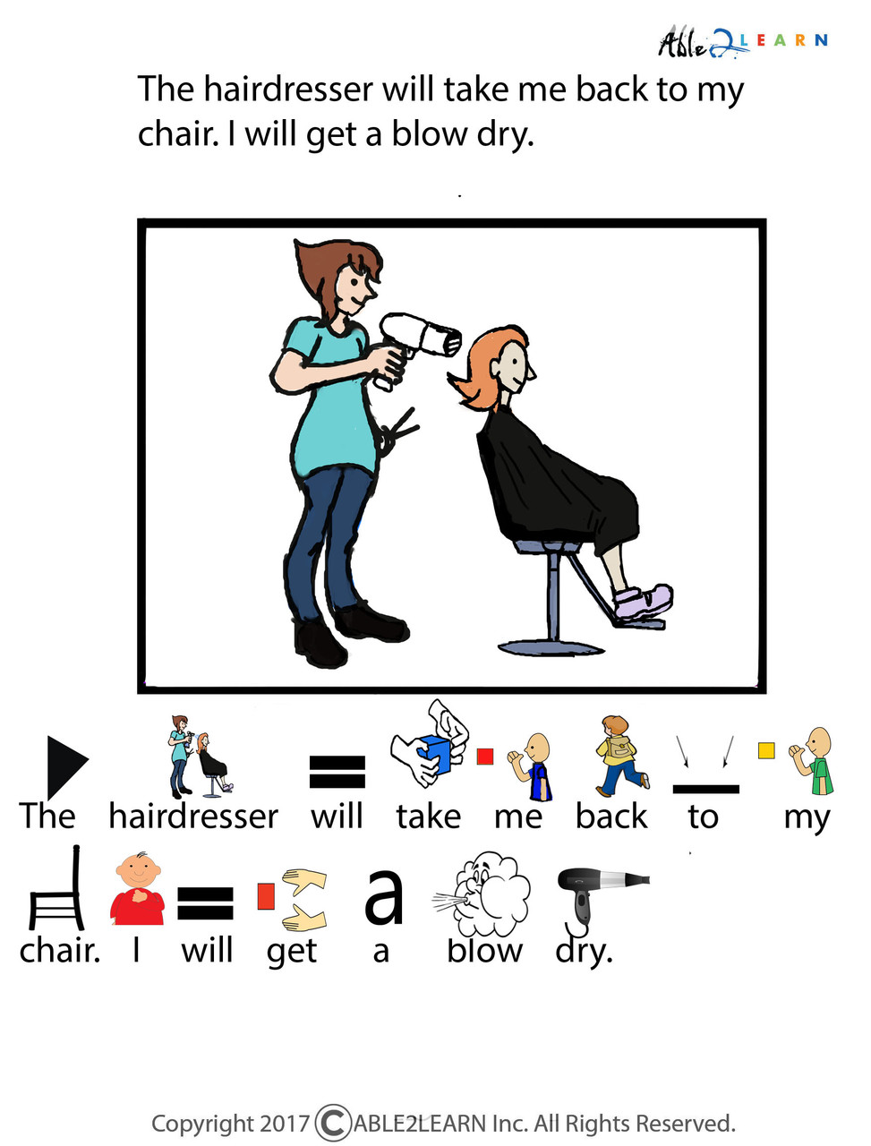 Free I Can Get A Haircut Social Story: Girls Version