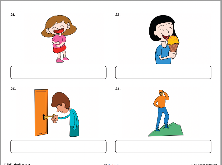 Past Present Future Verbs: Language Development, Reading and Matching ...