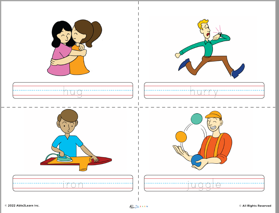 Past Present Future Verbs: Language Development, Reading and Matching ...