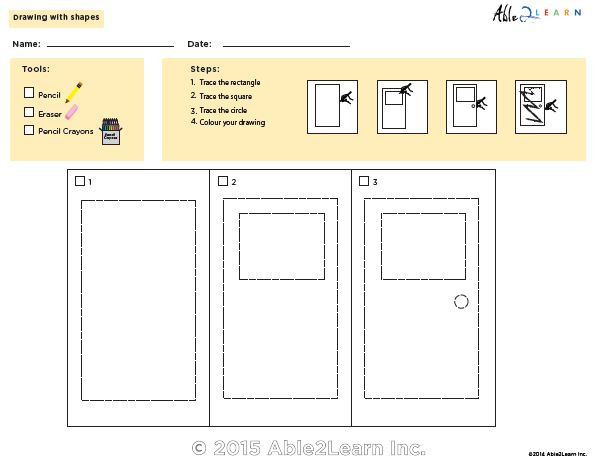 Drawing With Shapes - How to Draw a Door - Able2learn Inc.