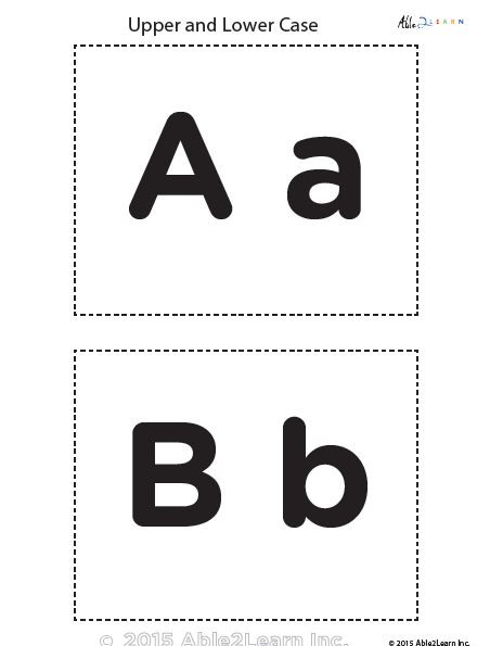 Upper and Lower Case Alphabet Flash Cards - Able2learn Inc.