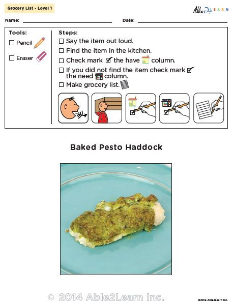 Baked Pesto Haddock Recipe And Comprehension Sheets: Pages 21-( Lv 1 ...