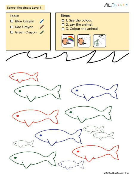 Pre-Printing Skills - Colouring and Counting - Able2learn Inc.