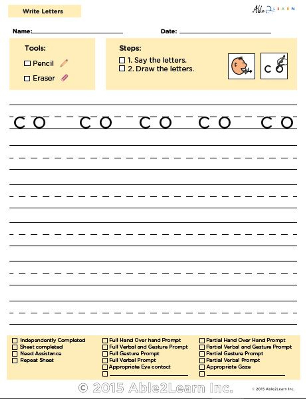 Printing Book - Lowercase Alphabet - Able2learn Inc.