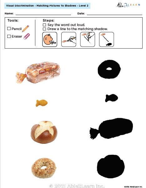 Visual Discrimination - Matching Pictures to Shadows -Grain (Lv. 2A ...