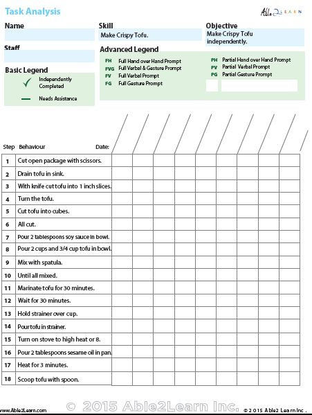 Crispy Tofu Recipe And Comprehension Sheets: Pages 23 - Able2learn Inc.