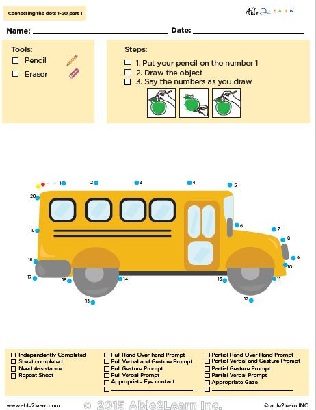 Connect the Dots with 20 Numbers - Able2learn Inc.
