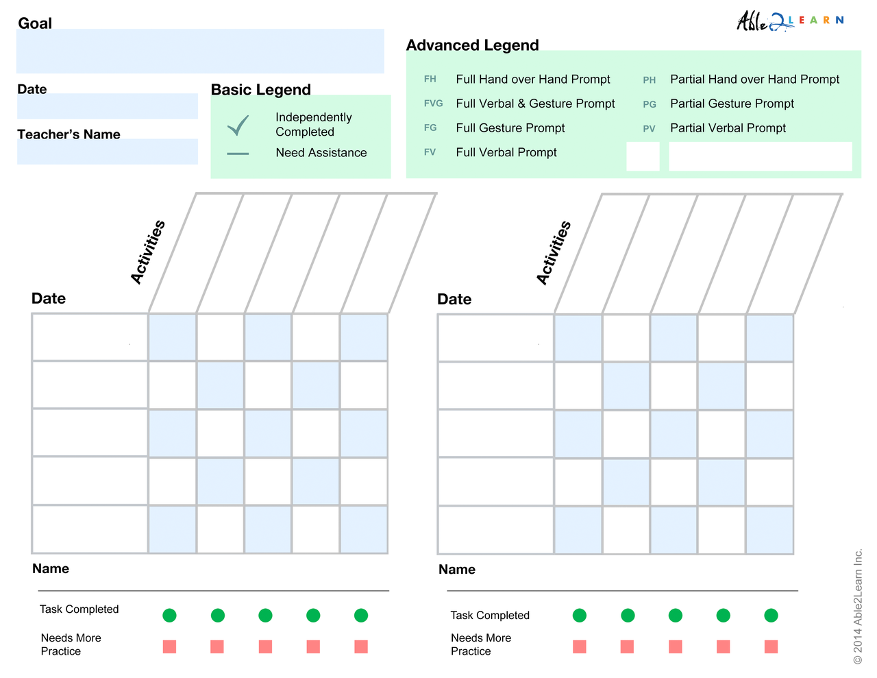 Blank Data Sheet: Free Teaching Resources