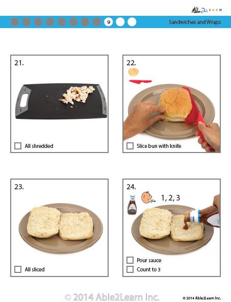 Chicken Sandwich Visual Recipe & Comprehension Sheets: 25 Pages ...