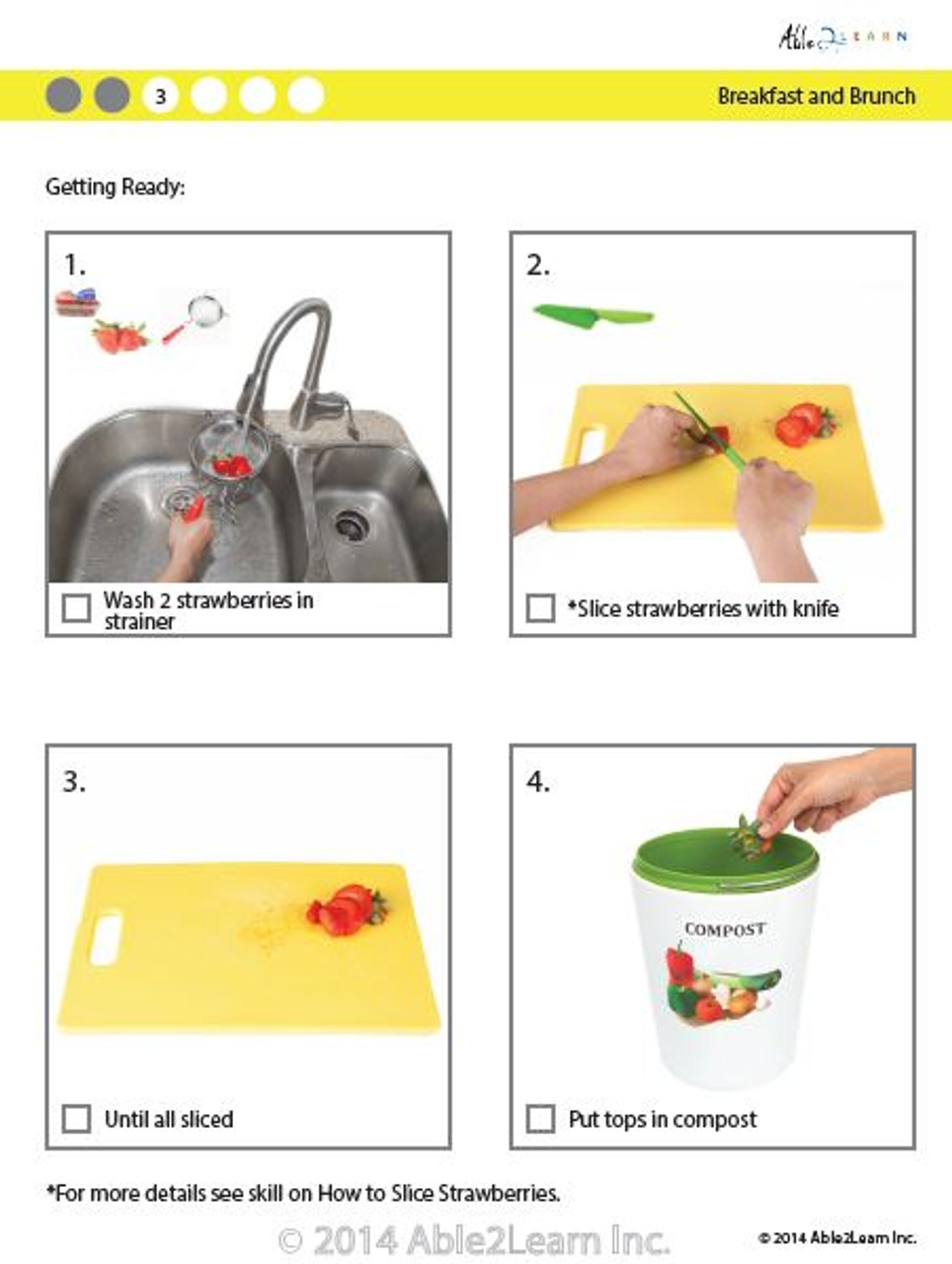 Chocolate Strawberry & Cream Crepe Visual Recipe & Comprehension Sheets ...
