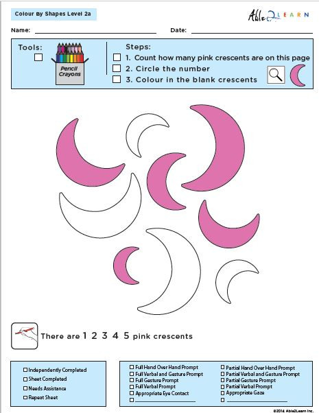 Colour By Shapes Level 2 Workbook: 51 Pages - Able2learn Inc.