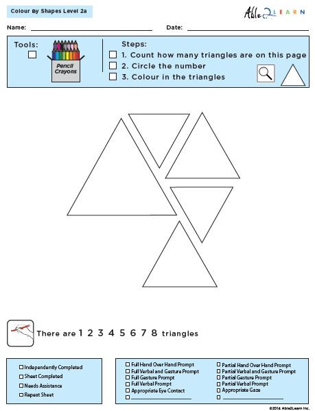 Colour By Shapes Level 2 Workbook: 51 Pages - Able2learn Inc.