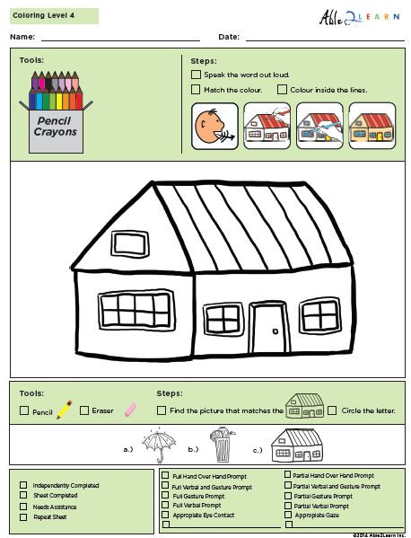 Colouring Program Level 4b - 10 Pages - Able2learn Inc.