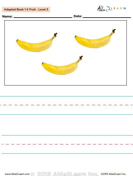 Fruit Themed Counting and Printing Book: Level 3: Free Teaching Resources