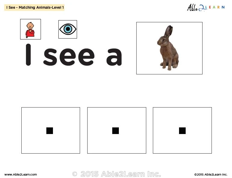 I See Adapted Book: Animals: Free Teaching Resource