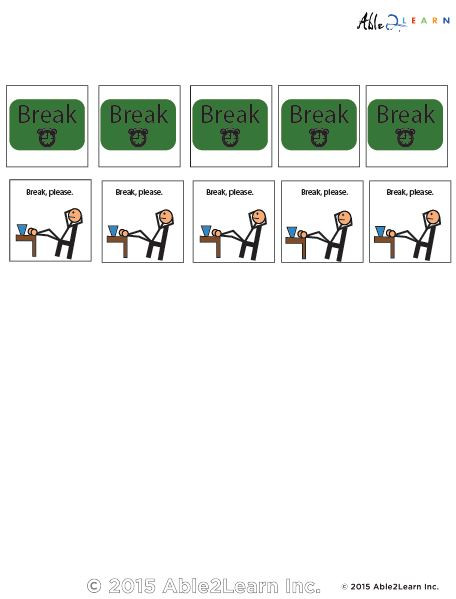 I Need A Break Pecs: Free Teaching Resources