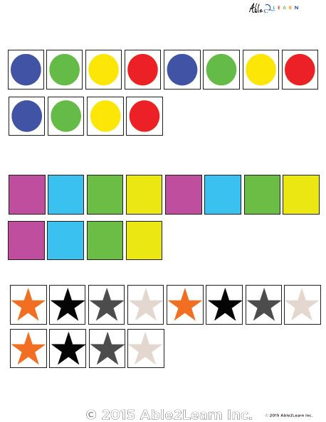 Learn To Do Patterns With Strips ABCDABCD: 8 PIeces: Free Teaching ...