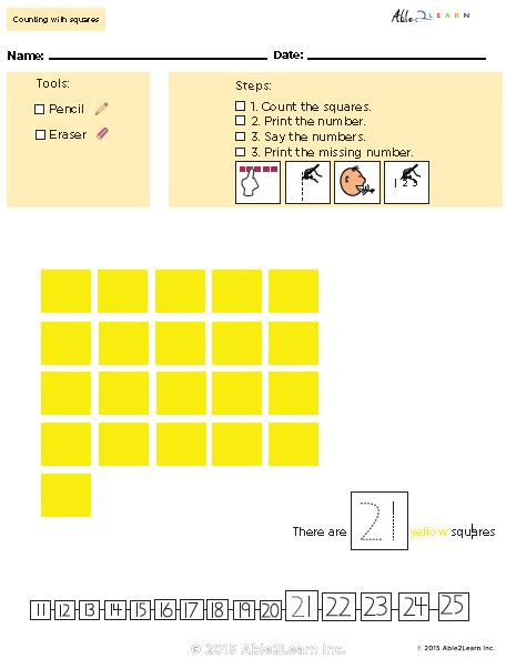 Counting Numbers 21-30 With Visual Discrimination: Free Teaching Resources