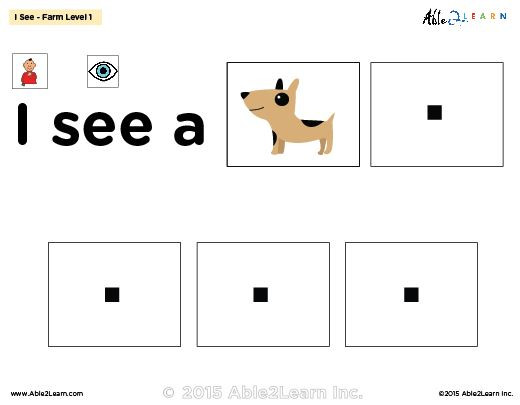 I See Adapted Book: Farm Animals: Science: Free Teaching Resource