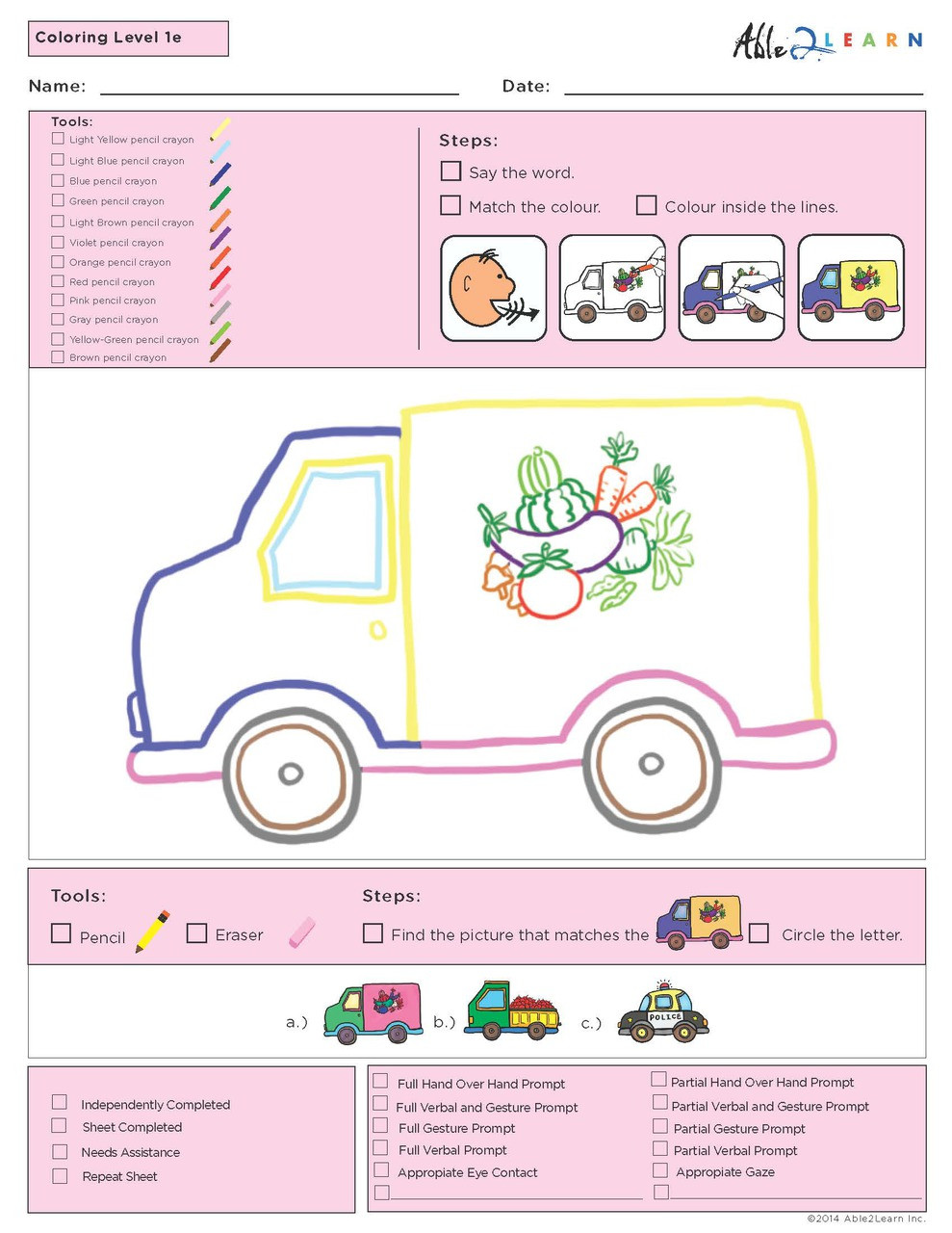 Guided Colouring Program: 8 Pages: Free Teaching Resources