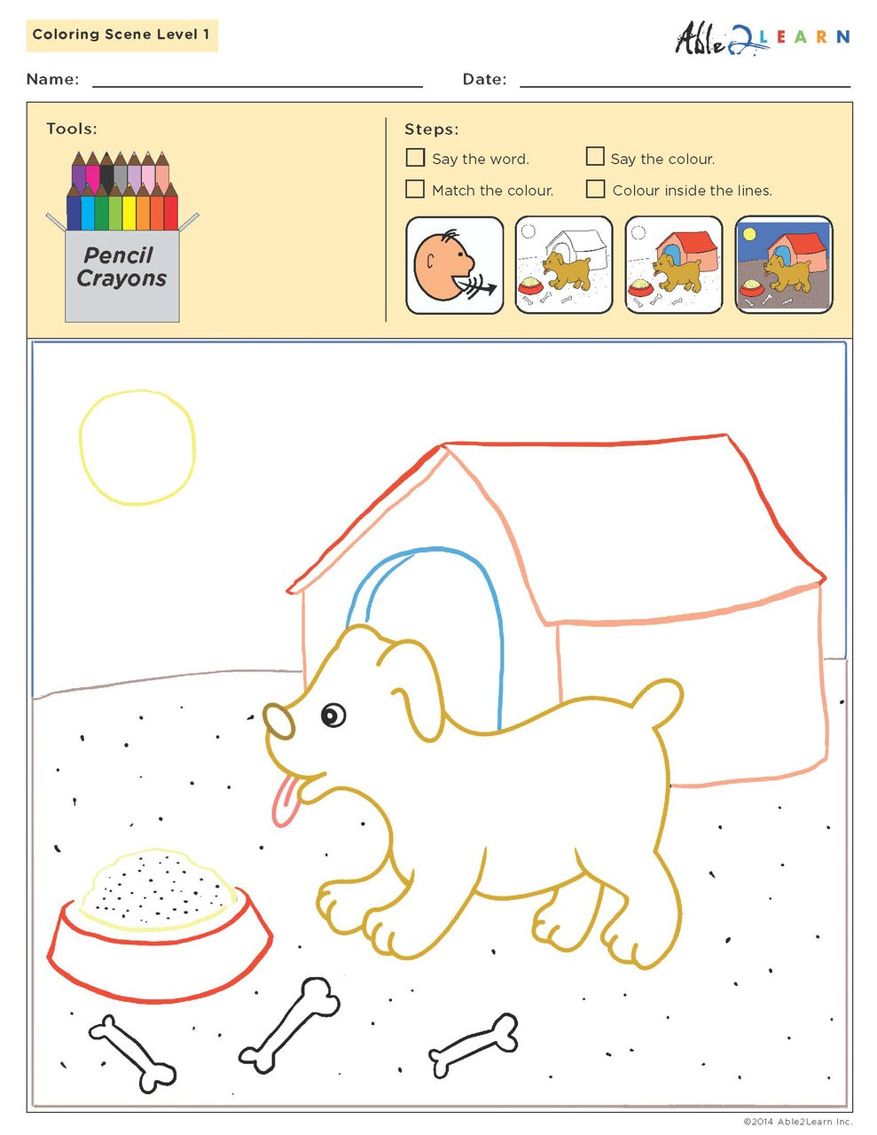 Guided Colouring Program: 8 Pages: Free Teaching Resources