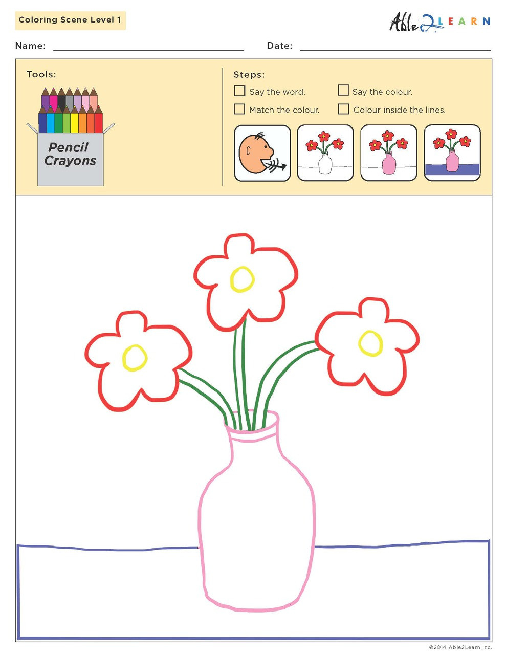 Guided Colouring Program: 8 Pages: Free Teaching Resources