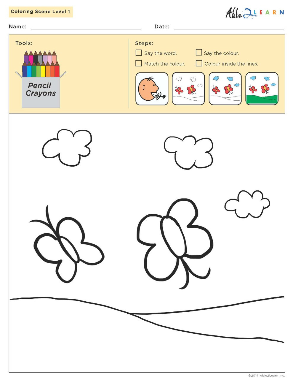Guided Colouring Program: 8 Pages: Free Teaching Resources