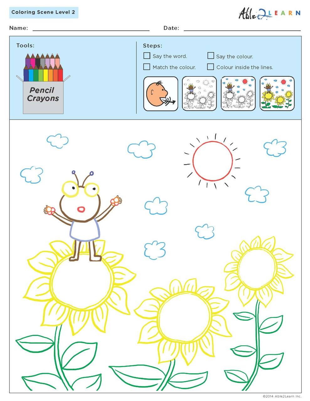 Guided Colouring Program: 8 Pages: Free Teaching Resources