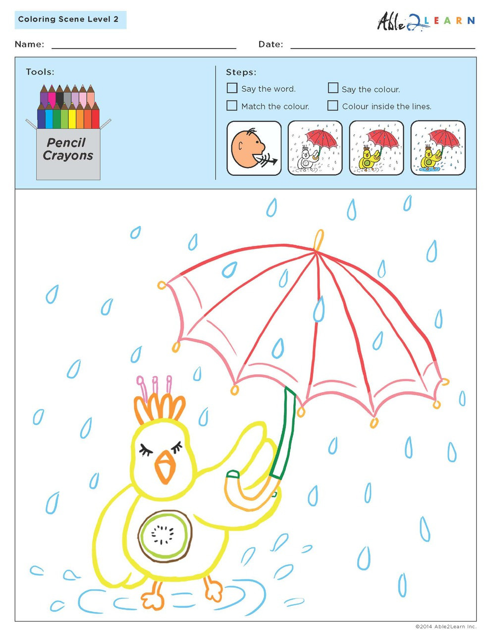 Guided Colouring Program: 8 Pages: Free Teaching Resources