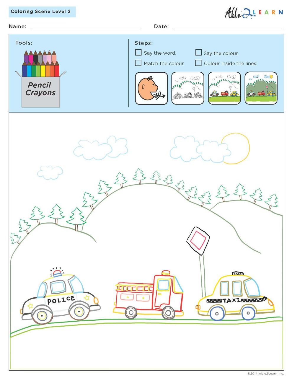 Guided Colouring Program: 8 Pages: Free Teaching Resources