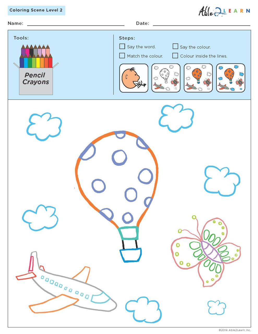 Guided Colouring Program: 8 Pages: Free Teaching Resources