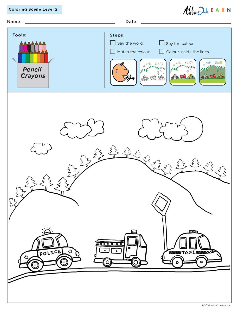 Guided Colouring Program: 8 Pages: Free Teaching Resources