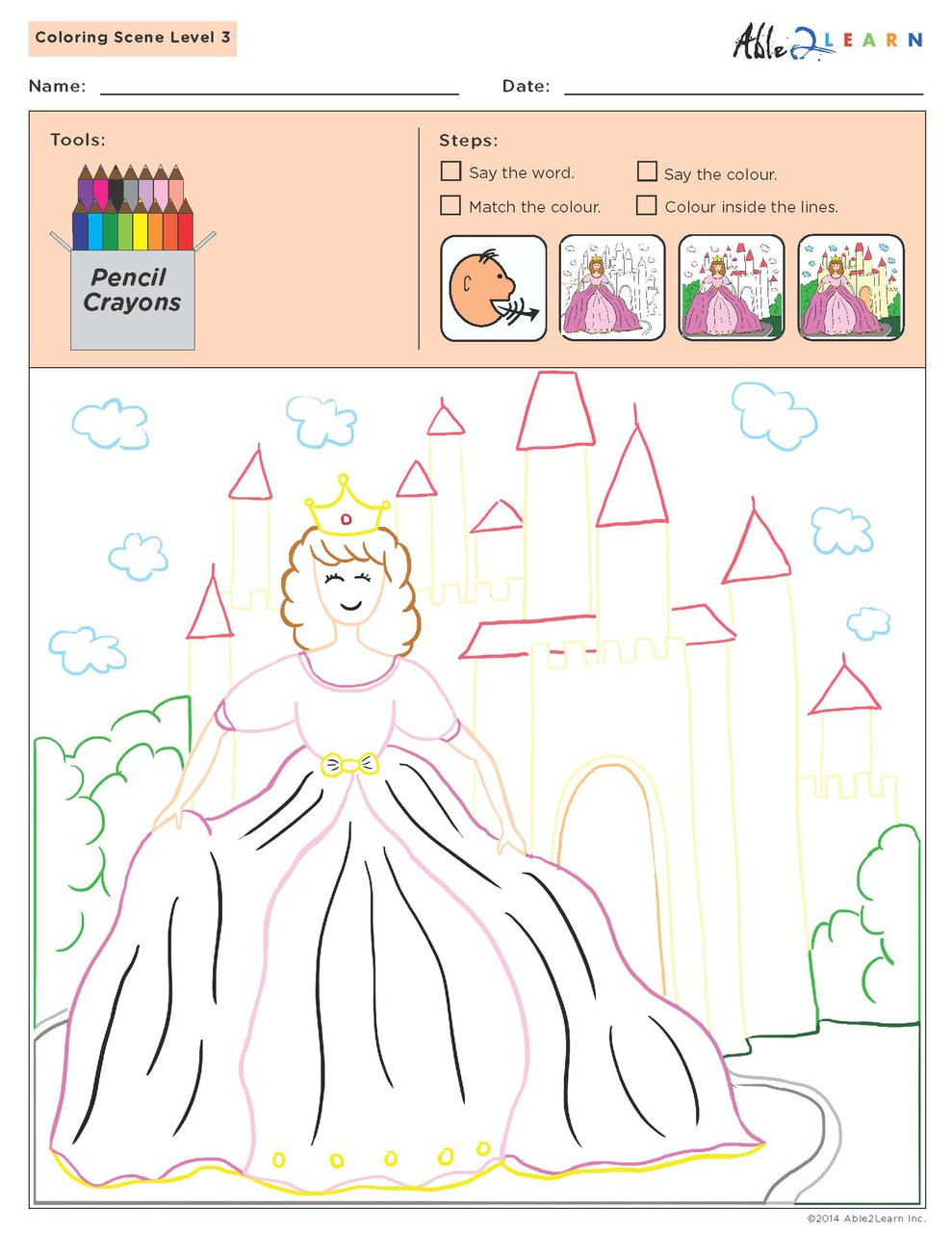 Guided Colouring Program: 8 Pages: Free Teaching Resources