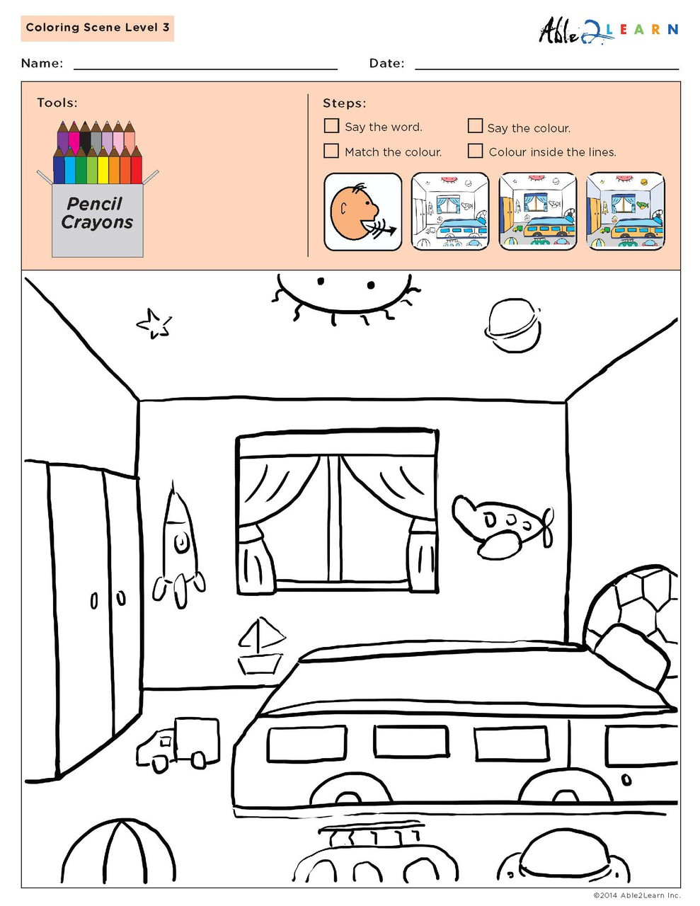 Guided Colouring Program: 8 Pages: Free Teaching Resources