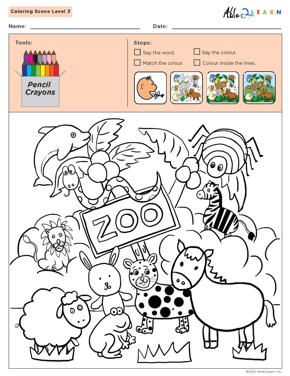 Guided Colouring Program: 8 Pages: Free Teaching Resources