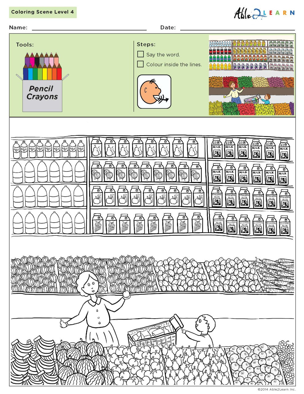 Guided Colouring Program: 8 Pages: Free Teaching Resources