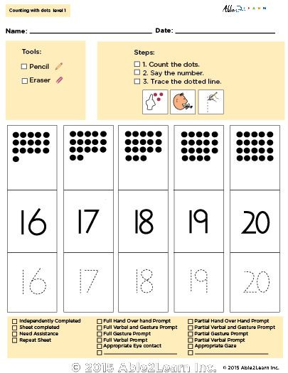 Learning To Count With Dots 16-20: Free Teaching Resources