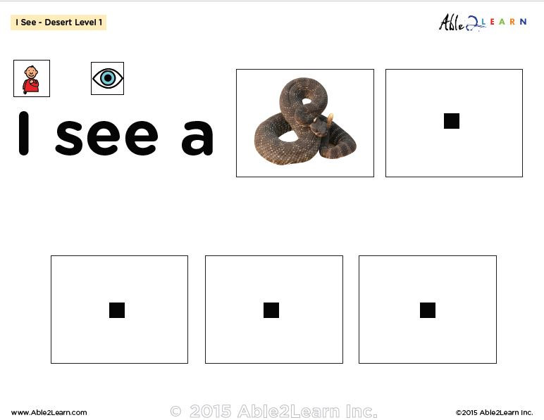 I SEE Desert Habitat: 3 Levels: Matching, Guided Printing, Printing ...