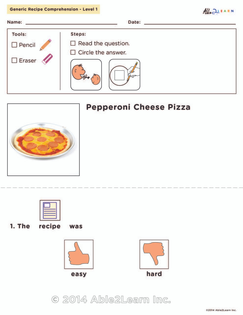 Pepperoni Cheese Pizza Recipe : Free Visual Cooking Recipe