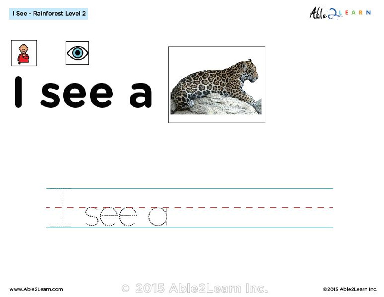 I SEE Rainforest Animals Habitat: 3 Levels: Matching, Guided Printing ...