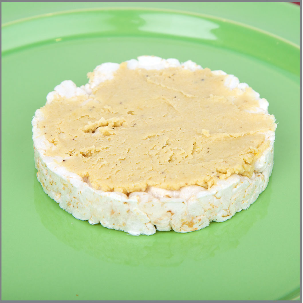 Hummus Rice Cakes Visual Recipe