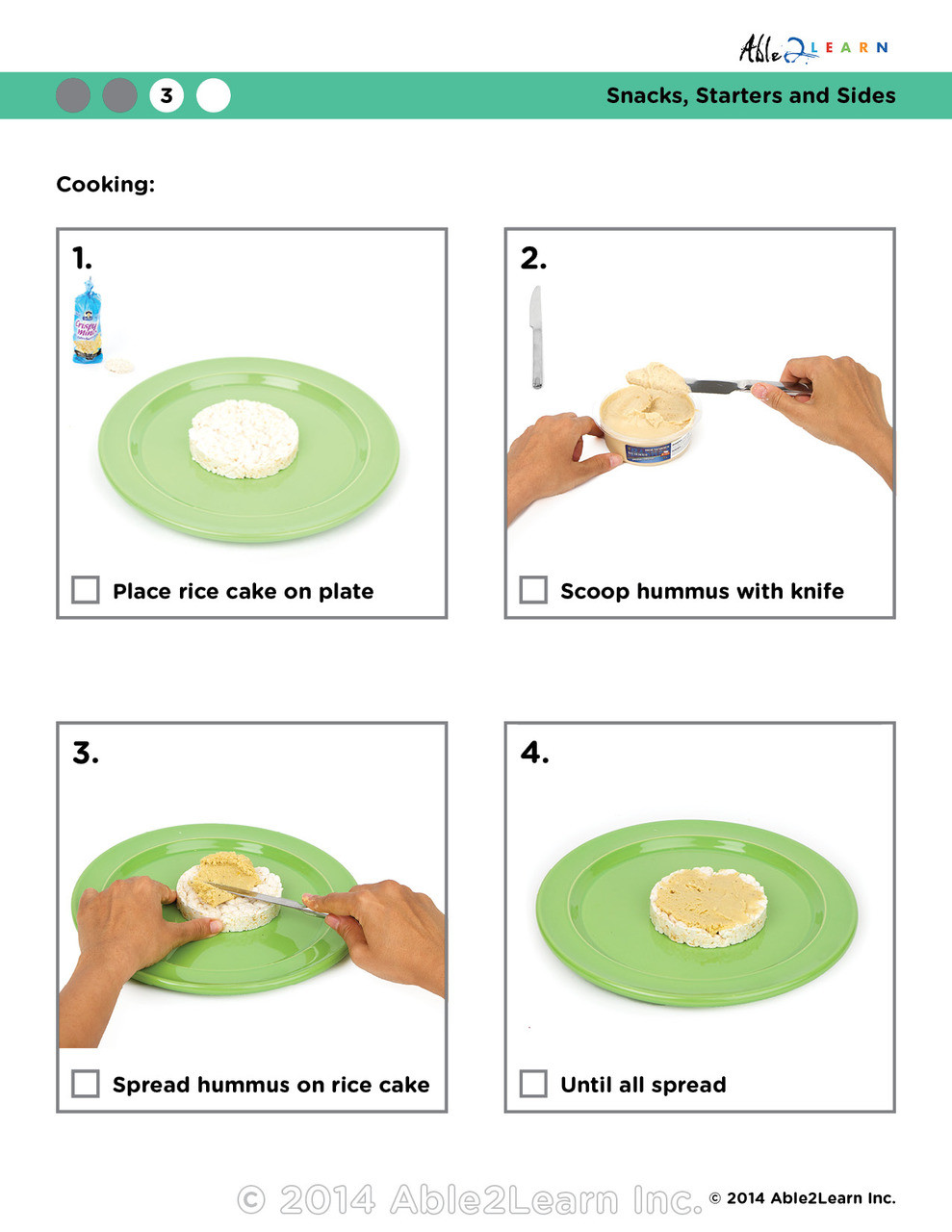 Hummus Rice Cakes Visual Recipe