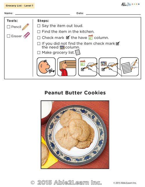 Peanut Butter Cookies Recipe And Comprehension Sheets: Recipe And ...