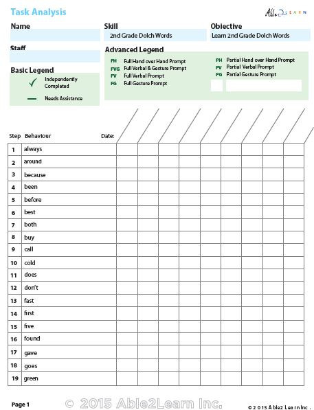 Dolch Words - Second Grade Word List & Flashcards - Able2learn Inc.