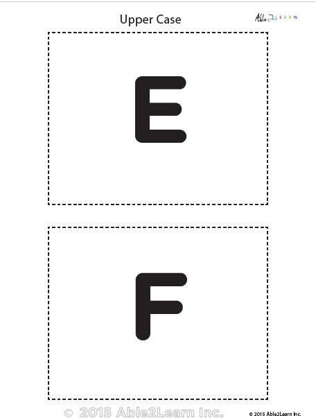 Upper Case Alphabet Flash Cards - Able2learn Inc.