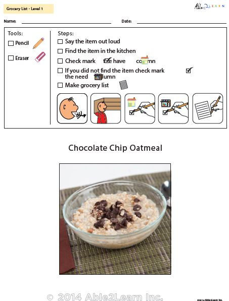 Chocolate Chip Oatmeal Microwave with Milk Visual Recipe ...